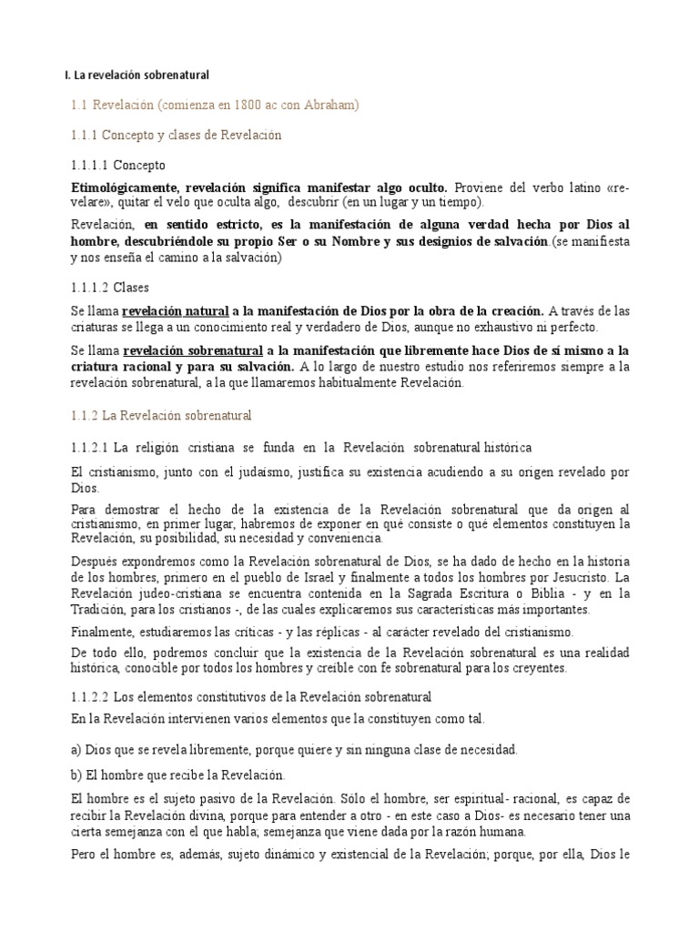 1 La Revelacion Sobrenatural | PDF 1 La Revelacion Sobrenatural | PDF