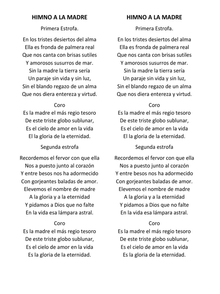 Himno A La Madre | PDF | Poesía