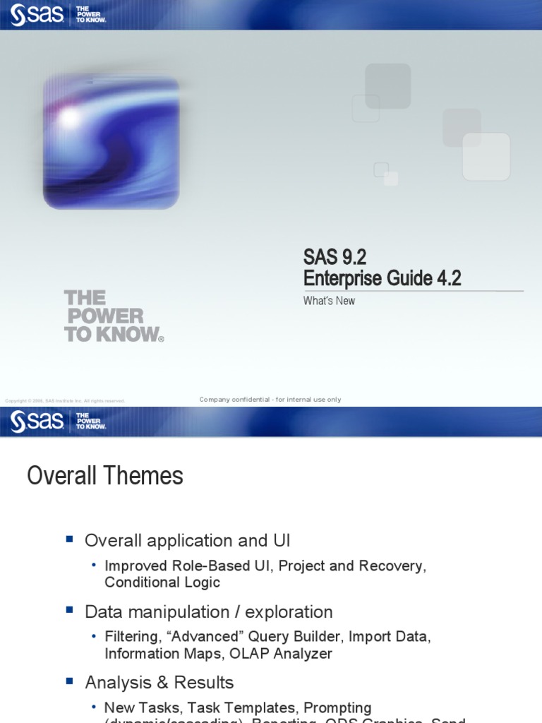 SAS 9.2 Enterprise Guide - What's New | PDF