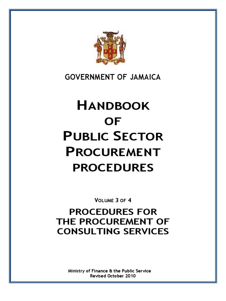 GOJ Handbook Vol 3 - Consulting Services | PDF | Procurement | Request ...
