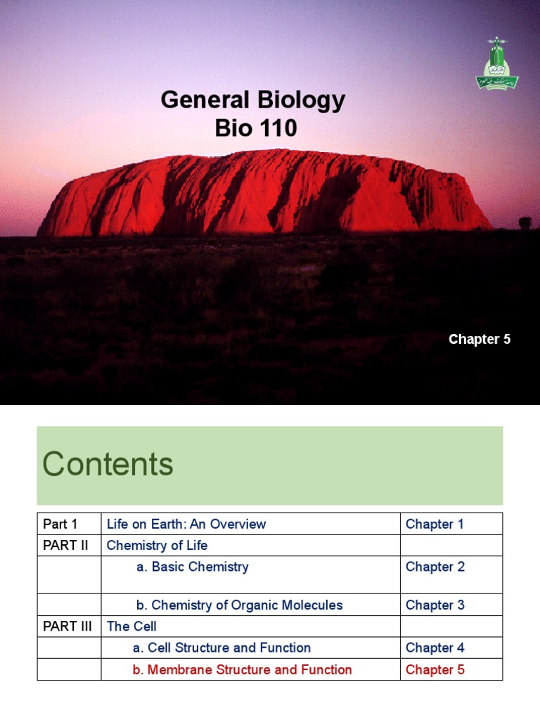 Bio 110 - Chapter 5 | PDF | Cell Membrane | Osmosis