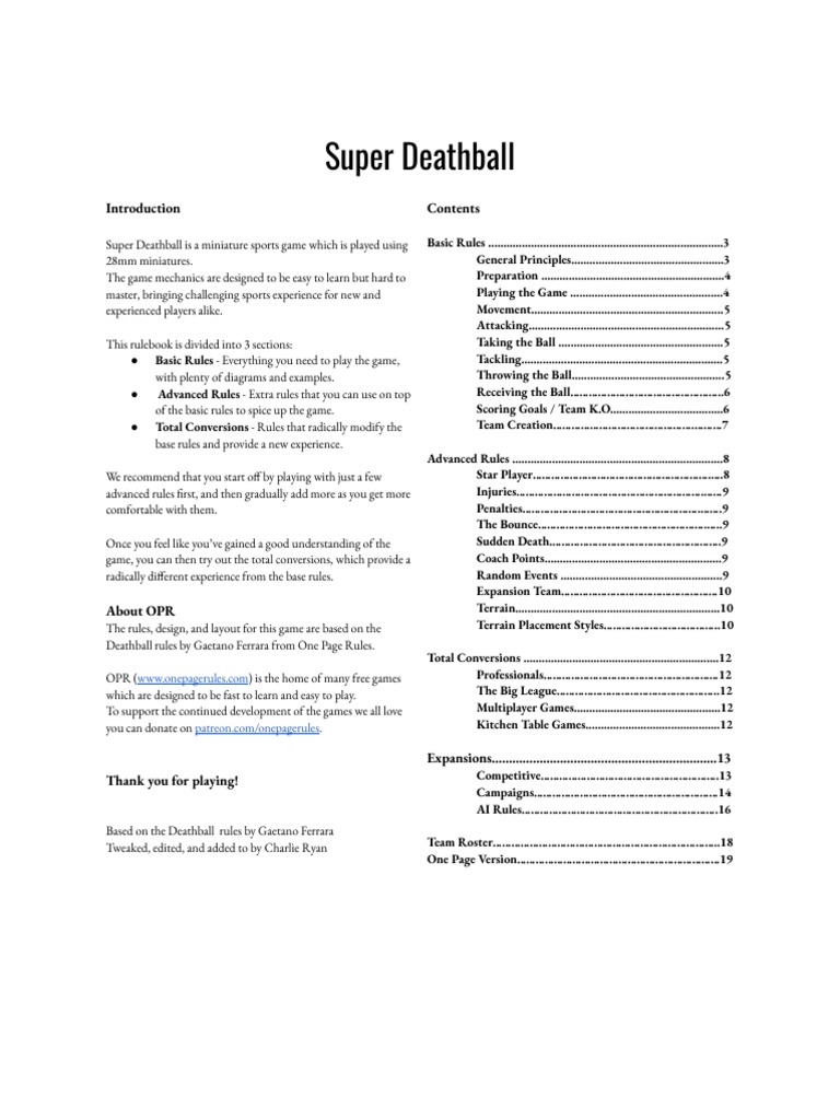 Super Deathball v2 | PDF | Sports | Gaming