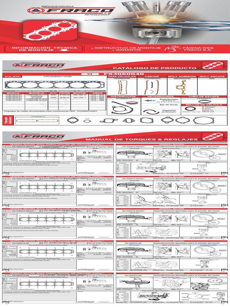 Dokumen - Tips Manual de Torques Amp Reglajes | PDF | Motores generales ...
