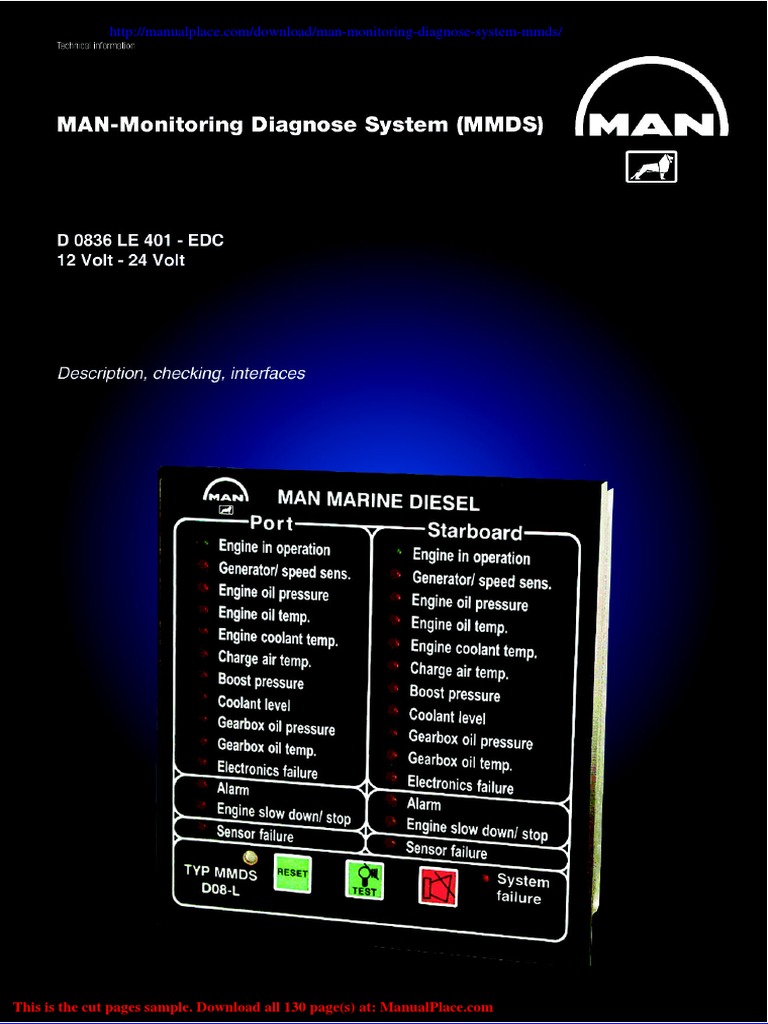 Man Monitoring Diagnose System Mmds | PDF | Throttle | Engines