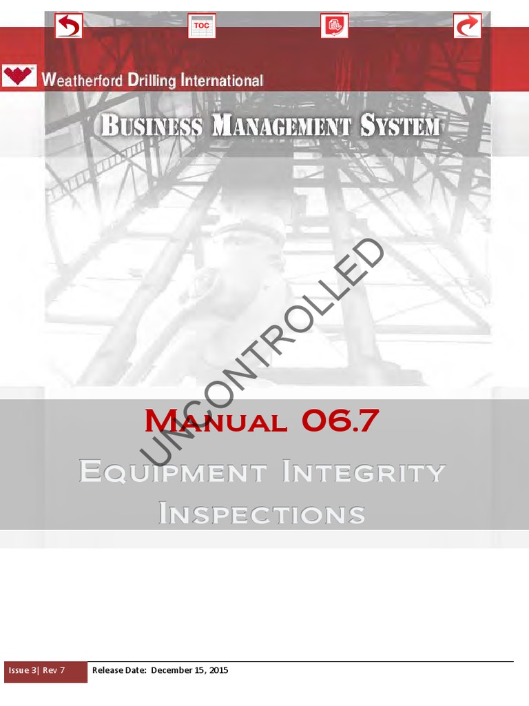 BMS 06.7 - Equipment Integrity Inspections | PDF