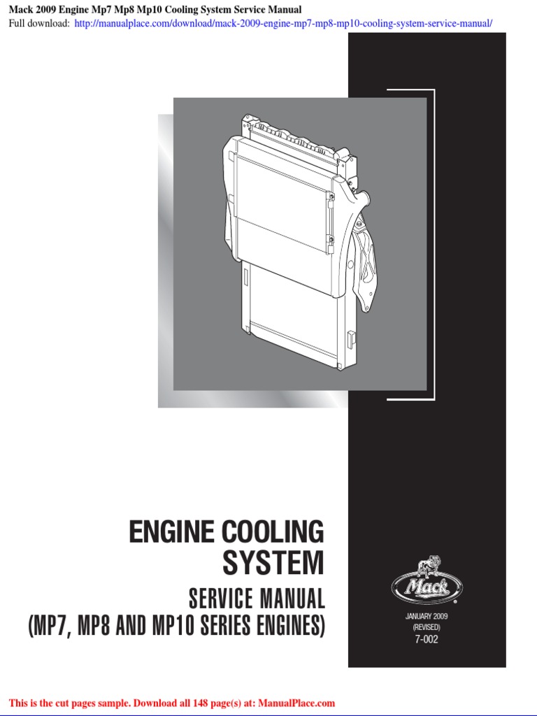 Mack 2009 Engine Mp7 Mp8 Mp10 Cooling System Service Manual | PDF ...