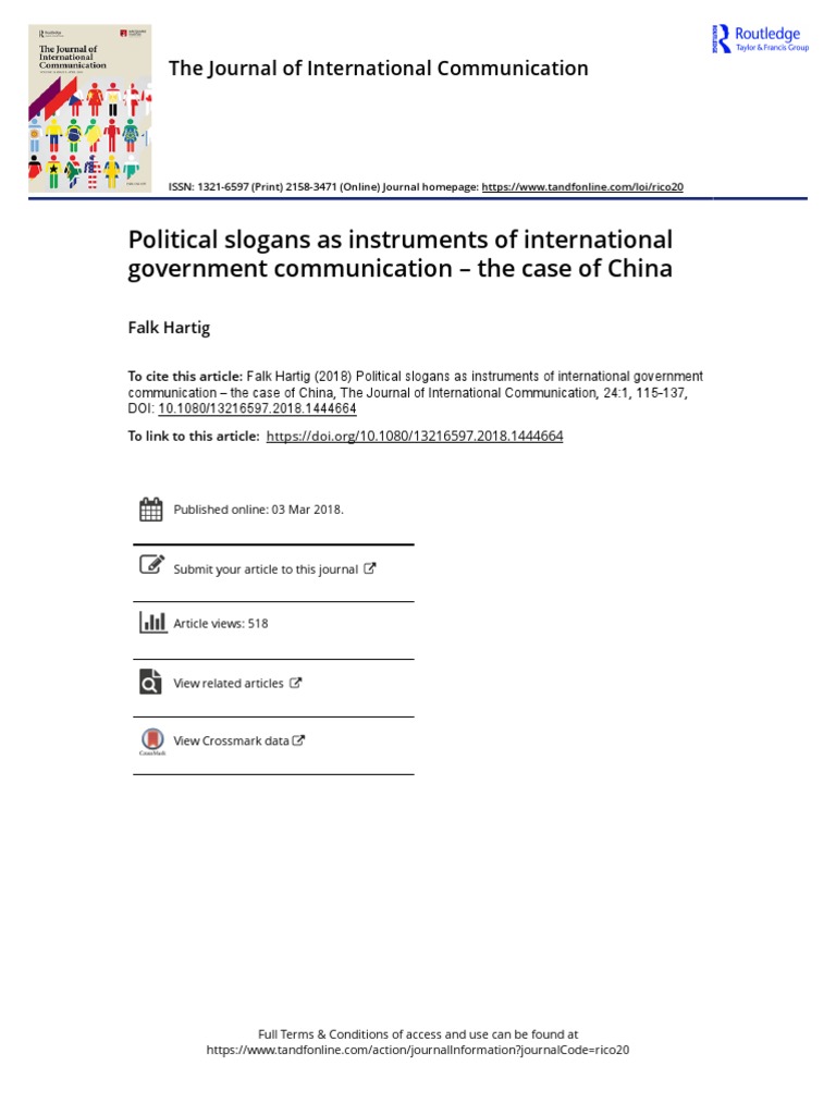 Political Slogans in China's Diplomacy | PDF | China | World Politics