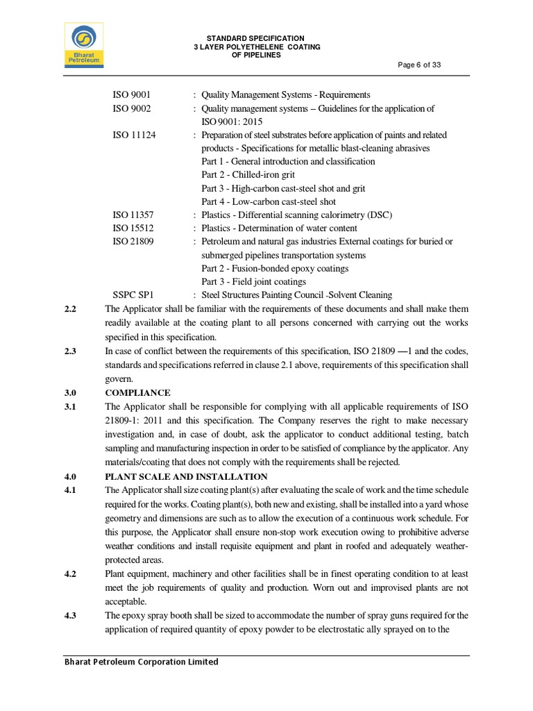 3layer Coating - 02 | PDF | Specification (Technical Standard) | Epoxy