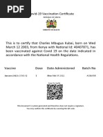 Anne Njoki Utalii Certificate | PDF