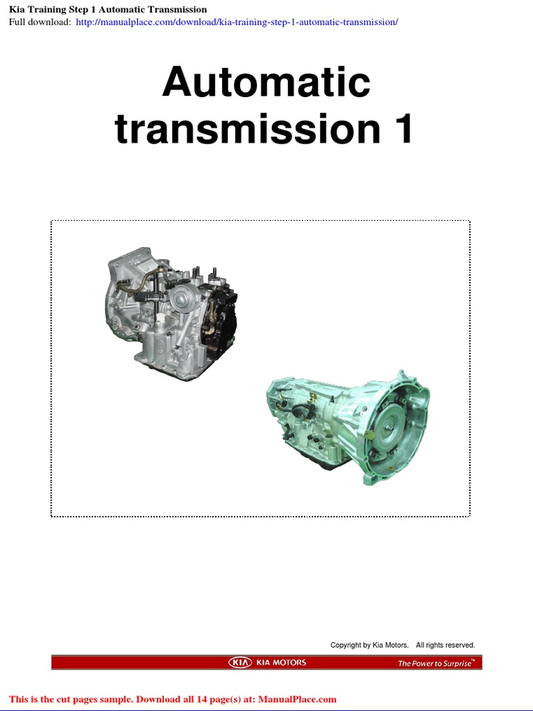 Kia Automatic Transmission Training Guide | PDF | Business | Technology ...