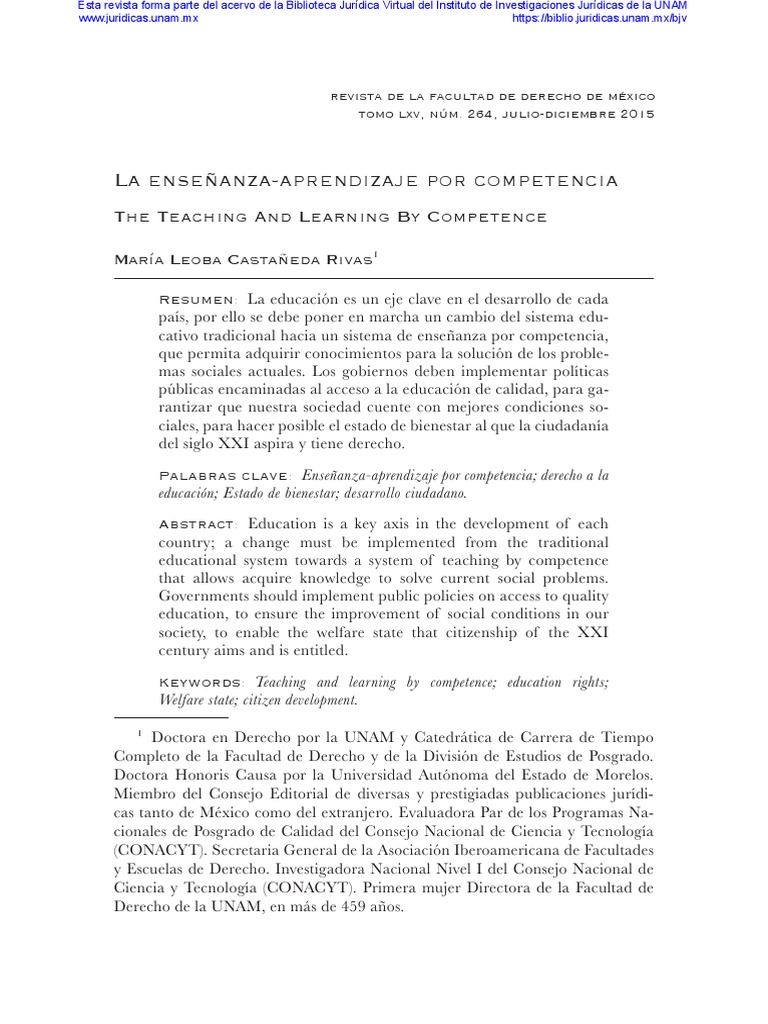 La Enseñanza - Aprendizaje Por Competencia | PDF