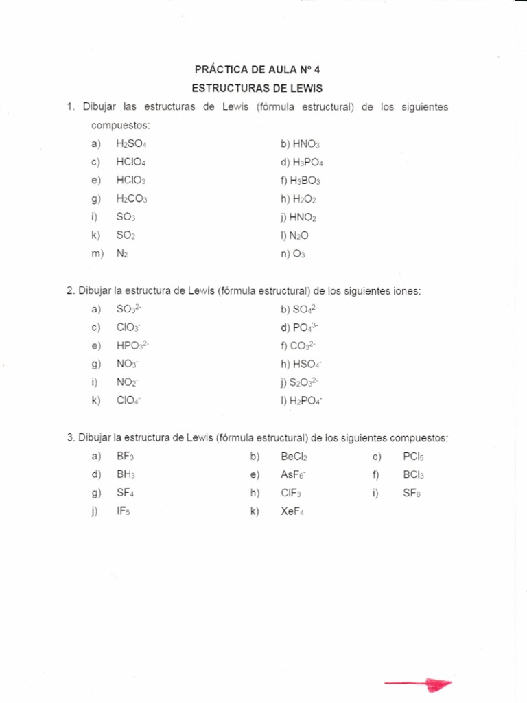 Practica 4 Estructura de Lewis | PDF