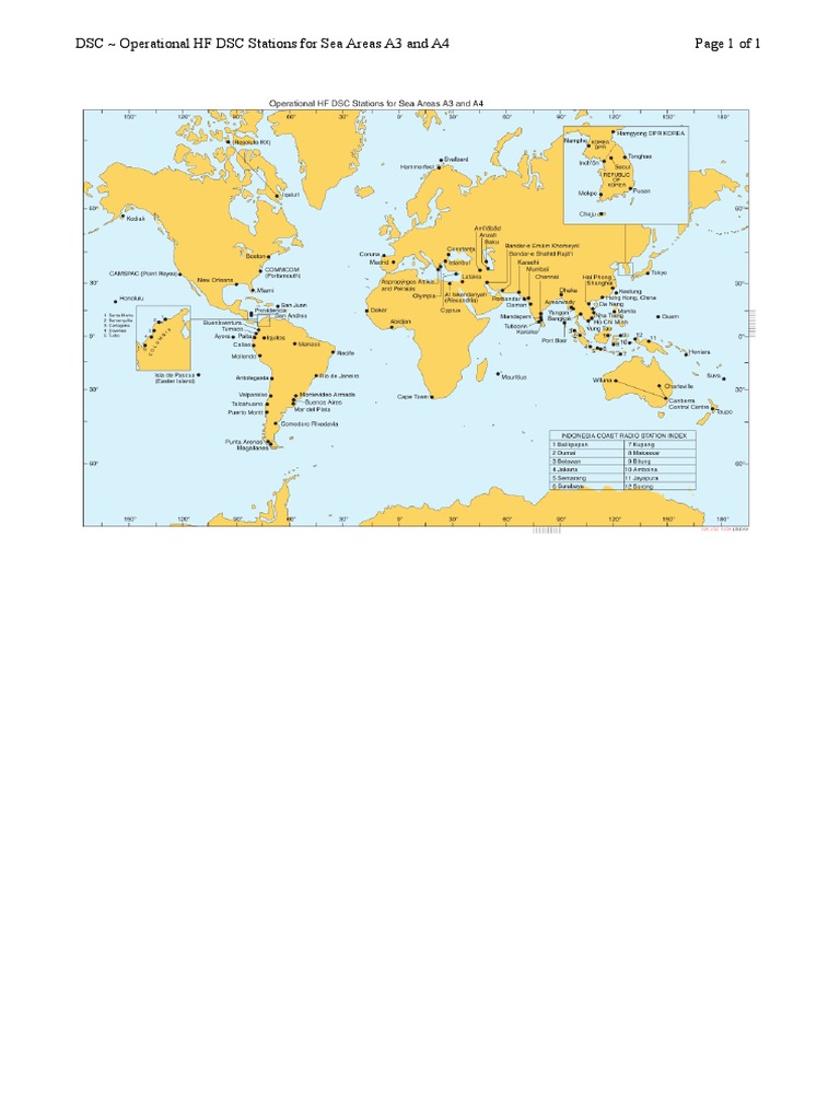 HF DSC Stations for Sea Areas A3 & A4 | PDF