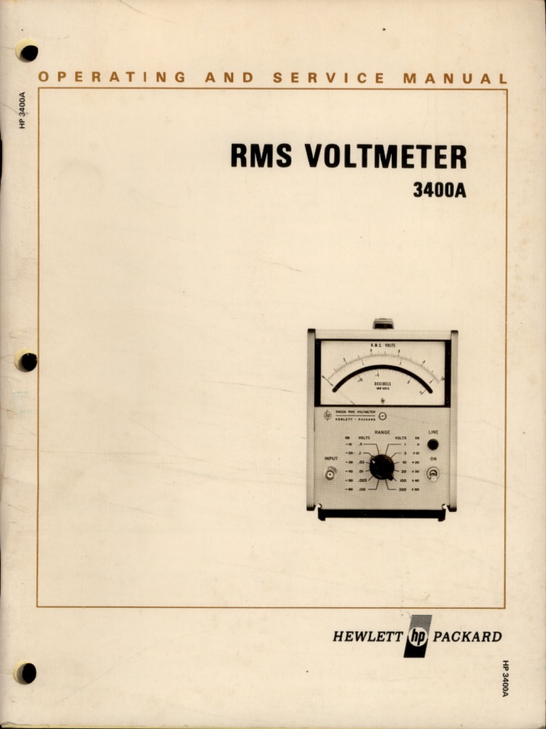 HewlettPackard 3400a Rms Voltmeter | PDF