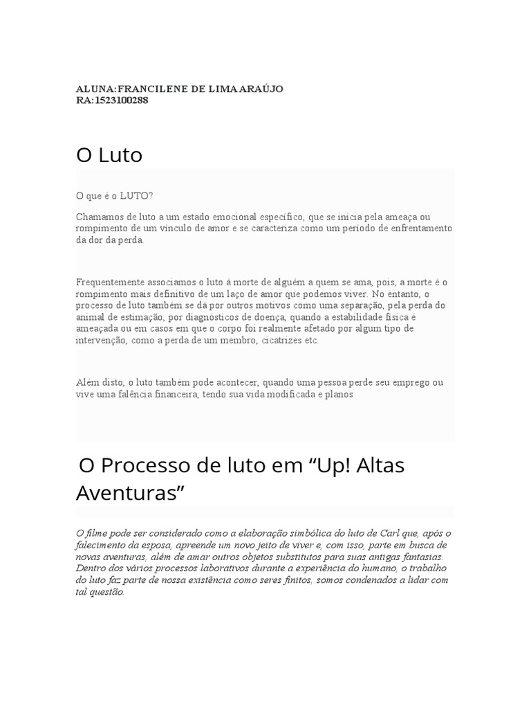 O Luto | PDF | Amor | Morte