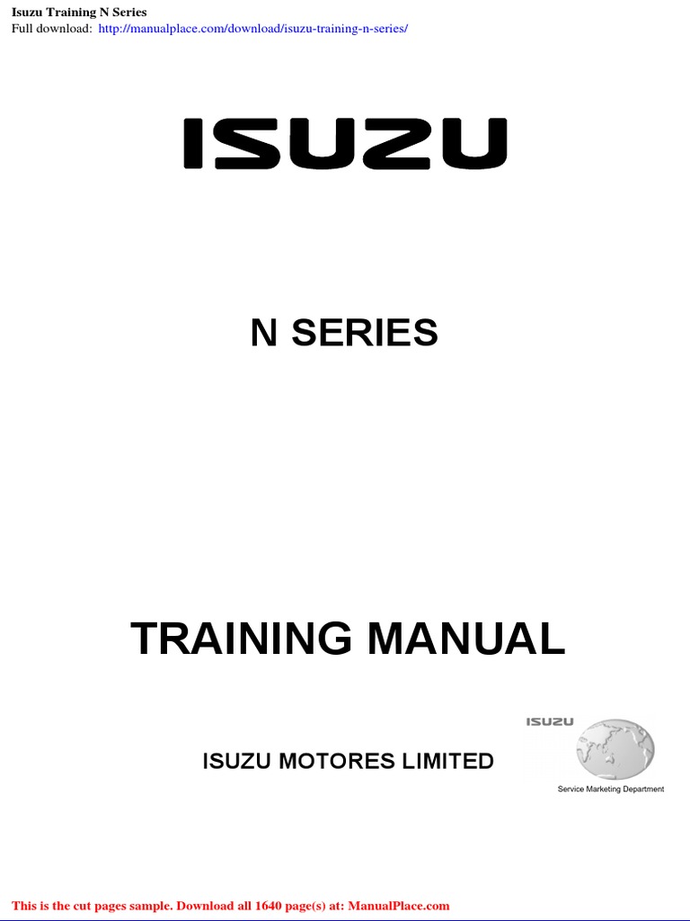 Isuzu Training N Series | PDF | Internal Combustion Engine | Anti Lock ...