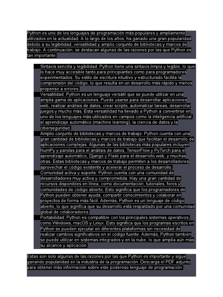 Python2 0 | PDF | Python (lenguaje de programación) | Lenguaje de programación