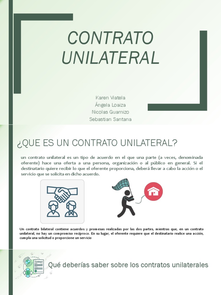 Contrato Unilateral | PDF