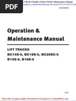 Doosan Lift Truck d35s 5 d40s 5 d45s 5 d50c 5 d55c 5 Maintenance Manual ...