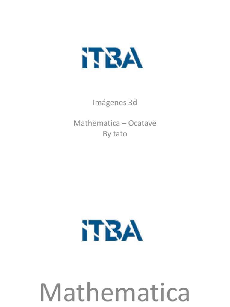 Guía de Gráficos 3D en Mathematica y Octave | PDF | Métodos y ...