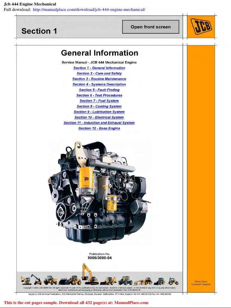 JCB 444 Engine Mechanical | PDF