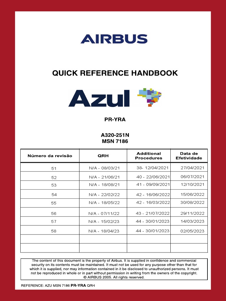 A320 - PR - Yra - Quick - Reference - Handbook (QRH) Azu Auto 3bda61ce4 ...
