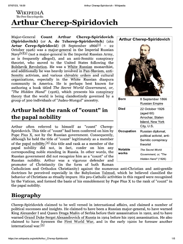 Arthur Cherep-Spiridovich | PDF