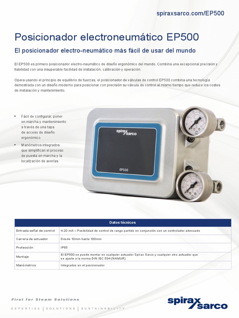 Posicionador Electroneumatico EP500 Estandar SB P343 48 ES | PDF ...