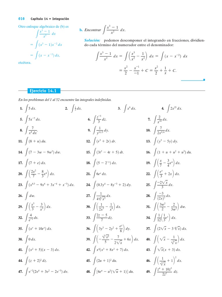 Ejercicios Integrales Básicas | PDF