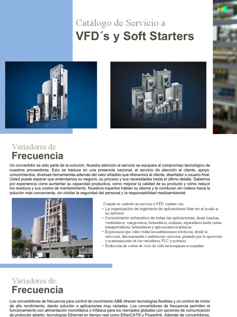 Catalogo de Servicios VFD S y SS Gpo Tyaisa | PDF | Rectificador | Motores