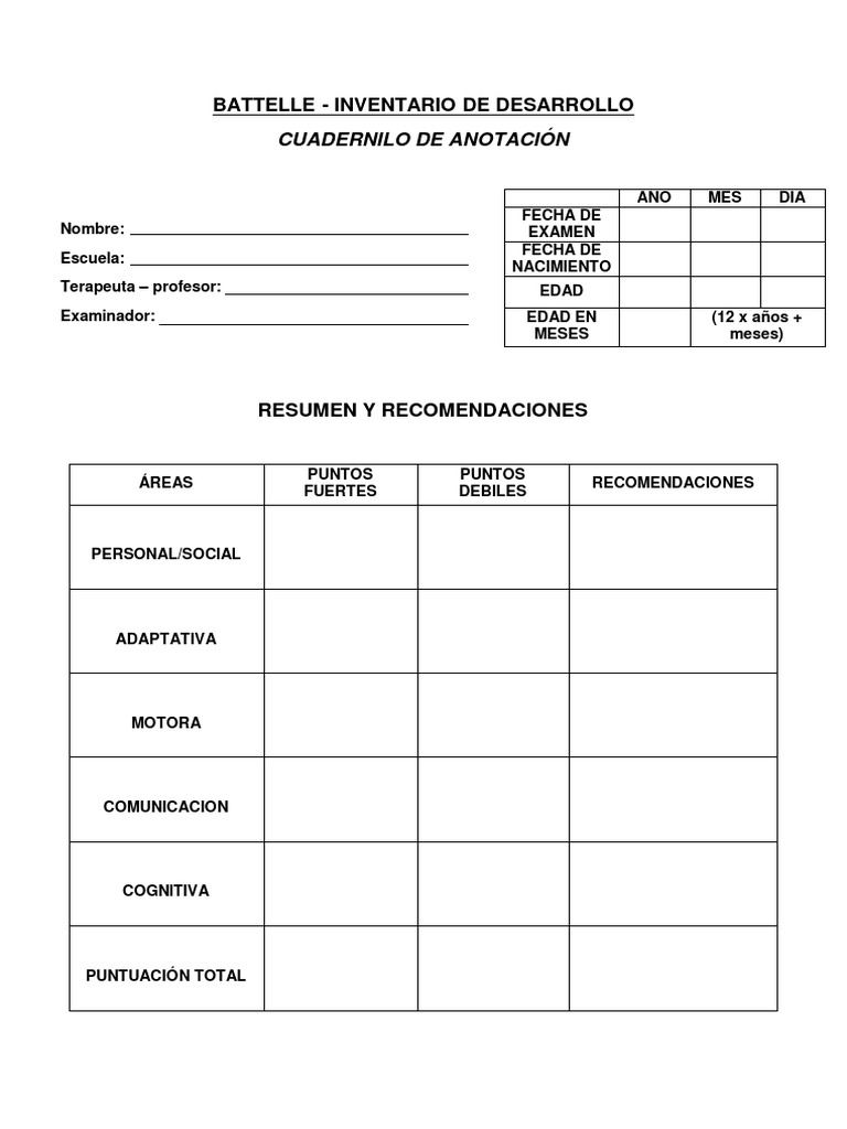 BATTELLE. Protocolo | PDF