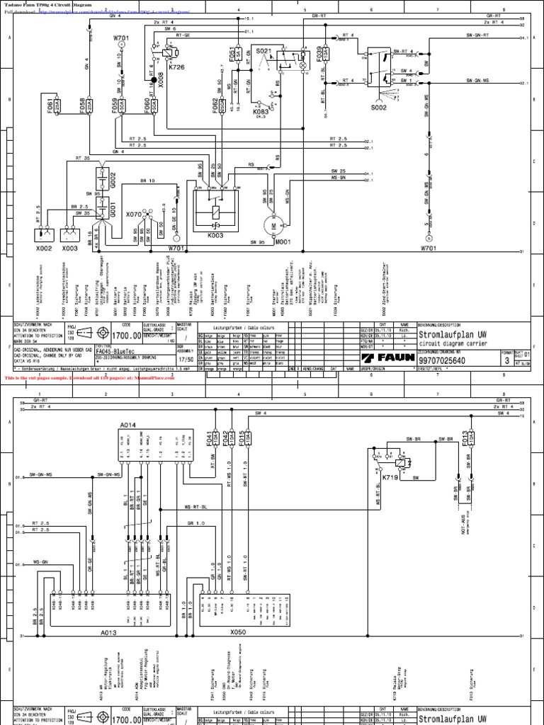Tadano Faun Tf90g 4 Circuit Diagram | PDF