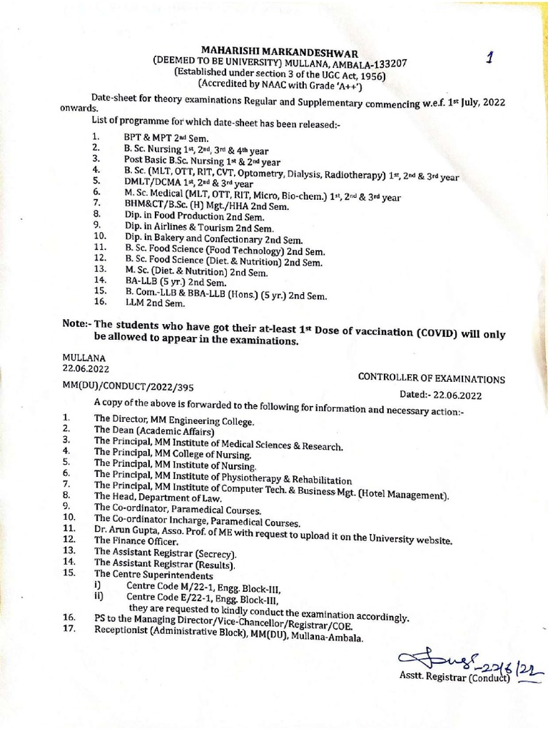 Theory Date Sheet W.E.F 1st July | PDF Theory Date Sheet W.E.F 1st July | PDF