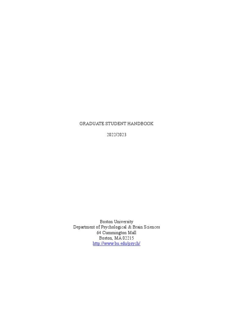 Grad Handbook | PDF