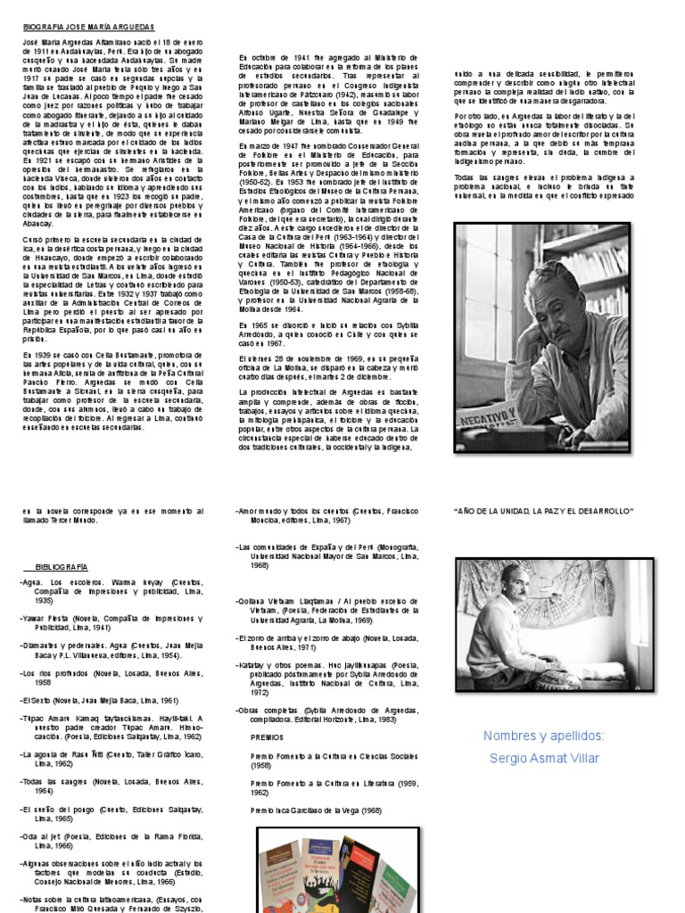Biografia Jose María Arguedas | PDF