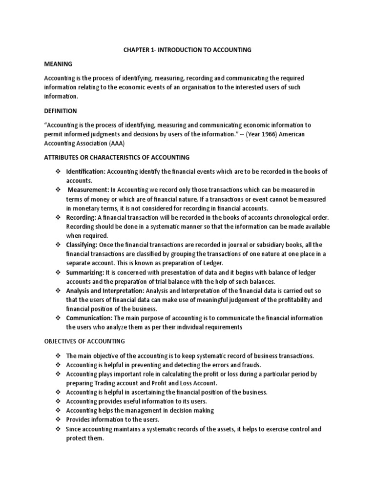 Introduction To Accounting | PDF