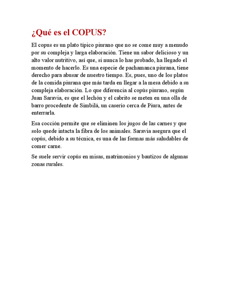Qué Es El COPUS | PDF | Cocina, comidas y vino