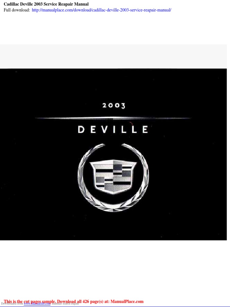 Cadillac Deville 2003 Service Reapair Manual | PDF | Seat Belt | Airbag