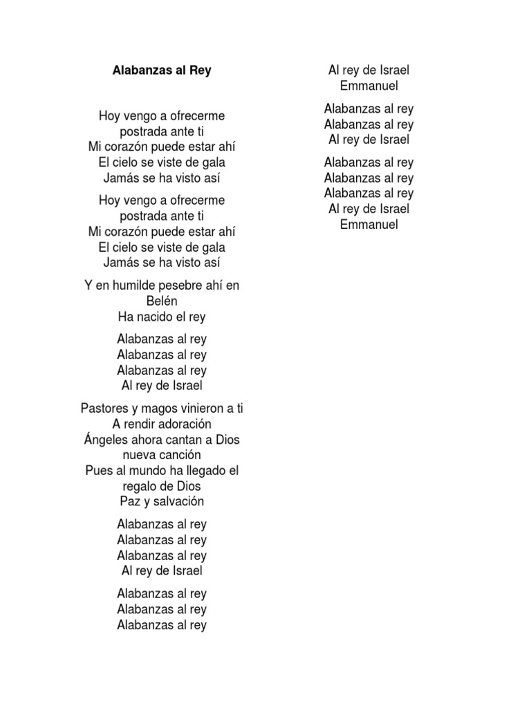 Alabanzas Al Rey | PDF | Religión y espiritualidad