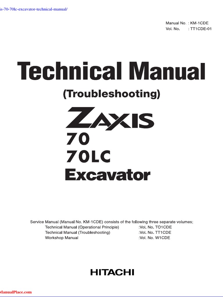 Hitachi Zaxis 70 Excavator Manual | PDF | Personal Protective Equipment ...