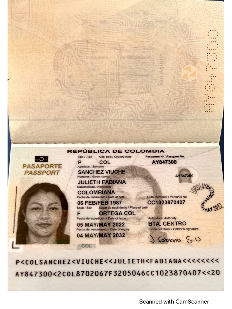 Pasaporte Julieth | PDF