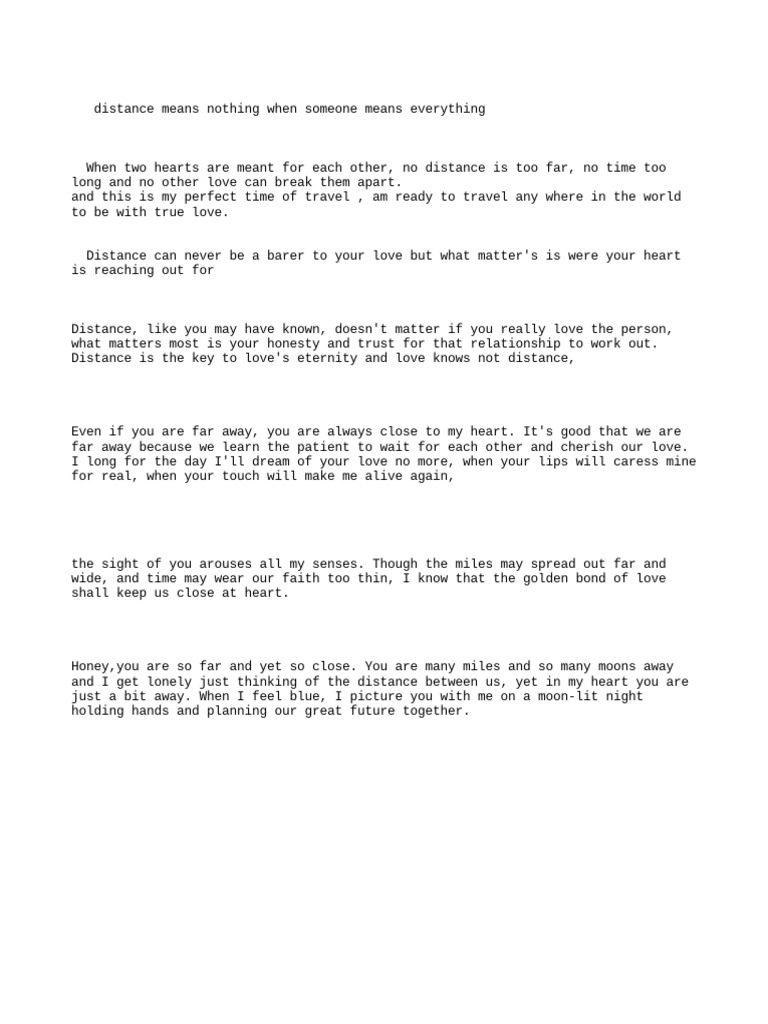 Love Knows No Distance | PDF