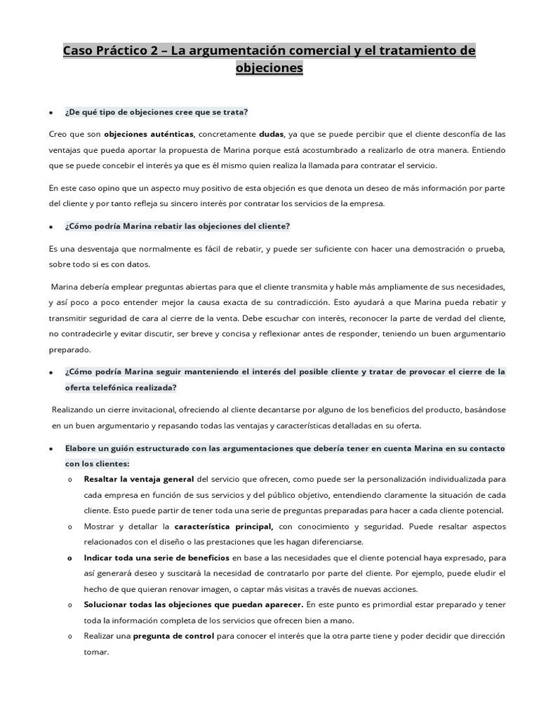 UF0349 - Caso Práctico 2 | PDF | Cliente | Conocimiento
