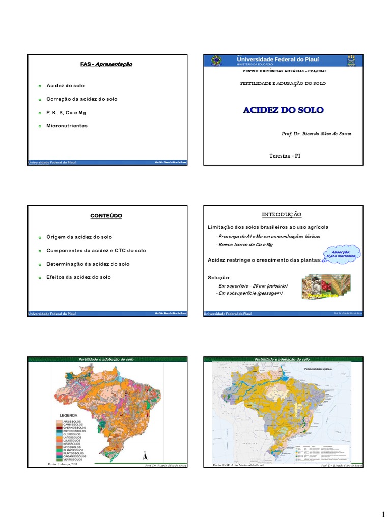 Aula 4 - Acidez Do Solo | PDF | Ácido | Solo