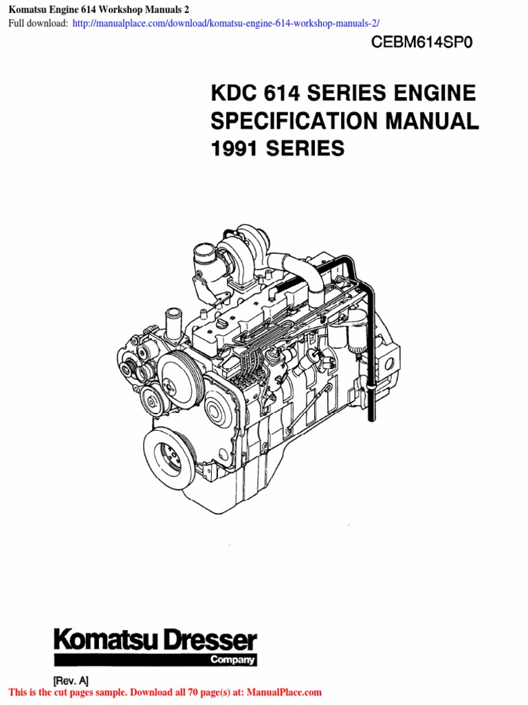Komatsu Engine 614 Workshop Manuals 2 | PDF | Engines | Manual Transmission