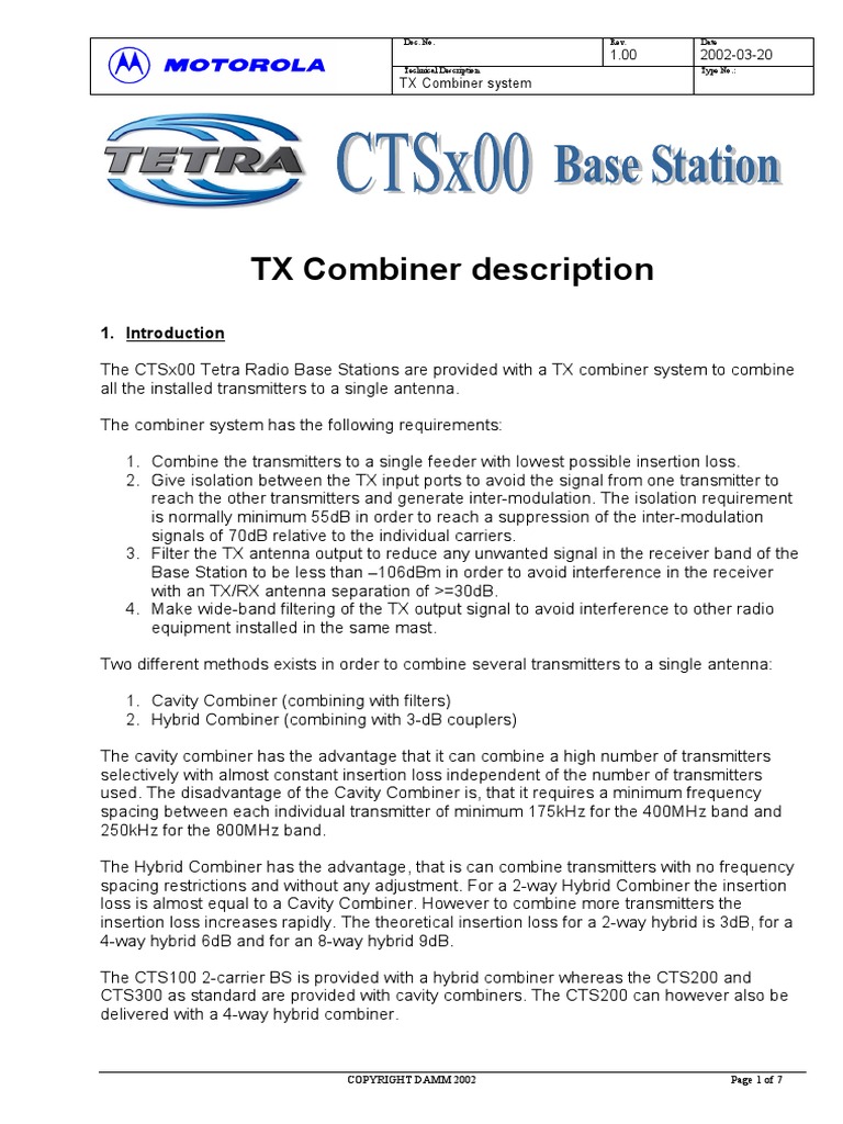 9-21 Transmitter Combiner Description | PDF | Science & Mathematics ...