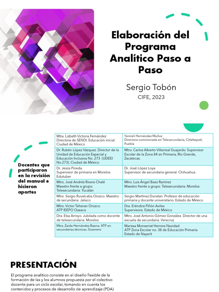 Elaboración Del Programa Analítico Paso A Paso V1 Pdf Enseñando