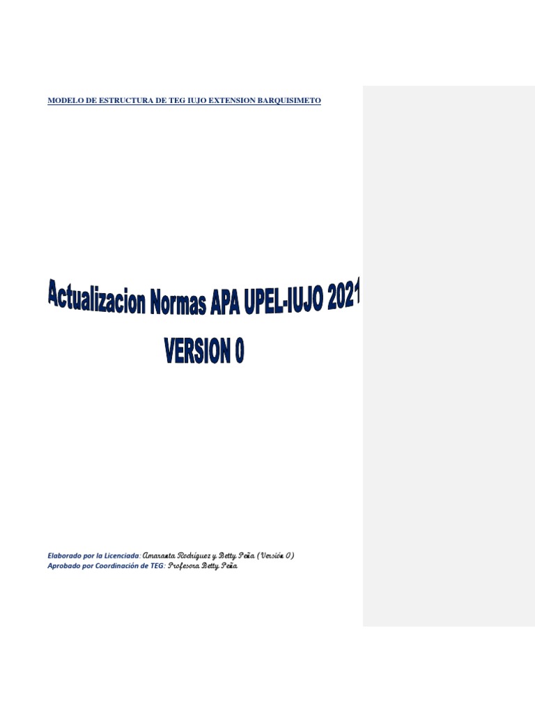 Modelo de Estructura NORMAS APA IUJO | PDF | Auditoría | Business