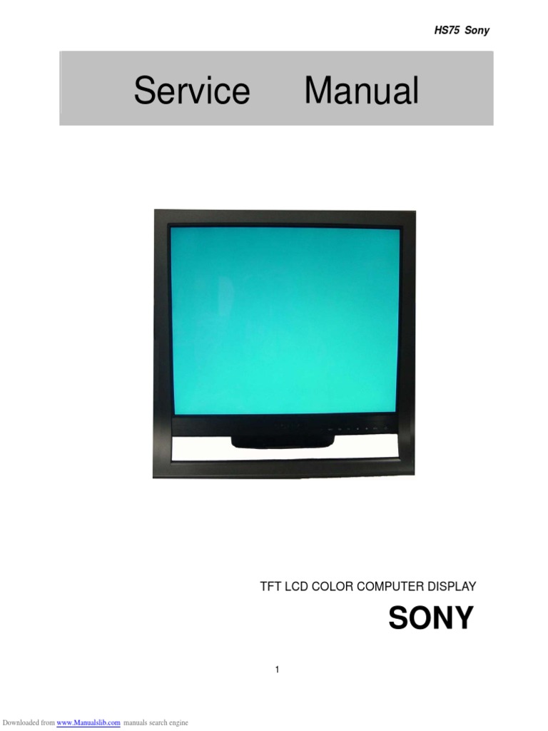 hs75 Monitor Service Manual | PDF | Power Inverter | Rectifier