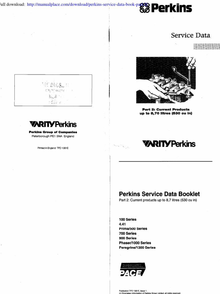 Perkins Service Data Book Part 2 | PDF